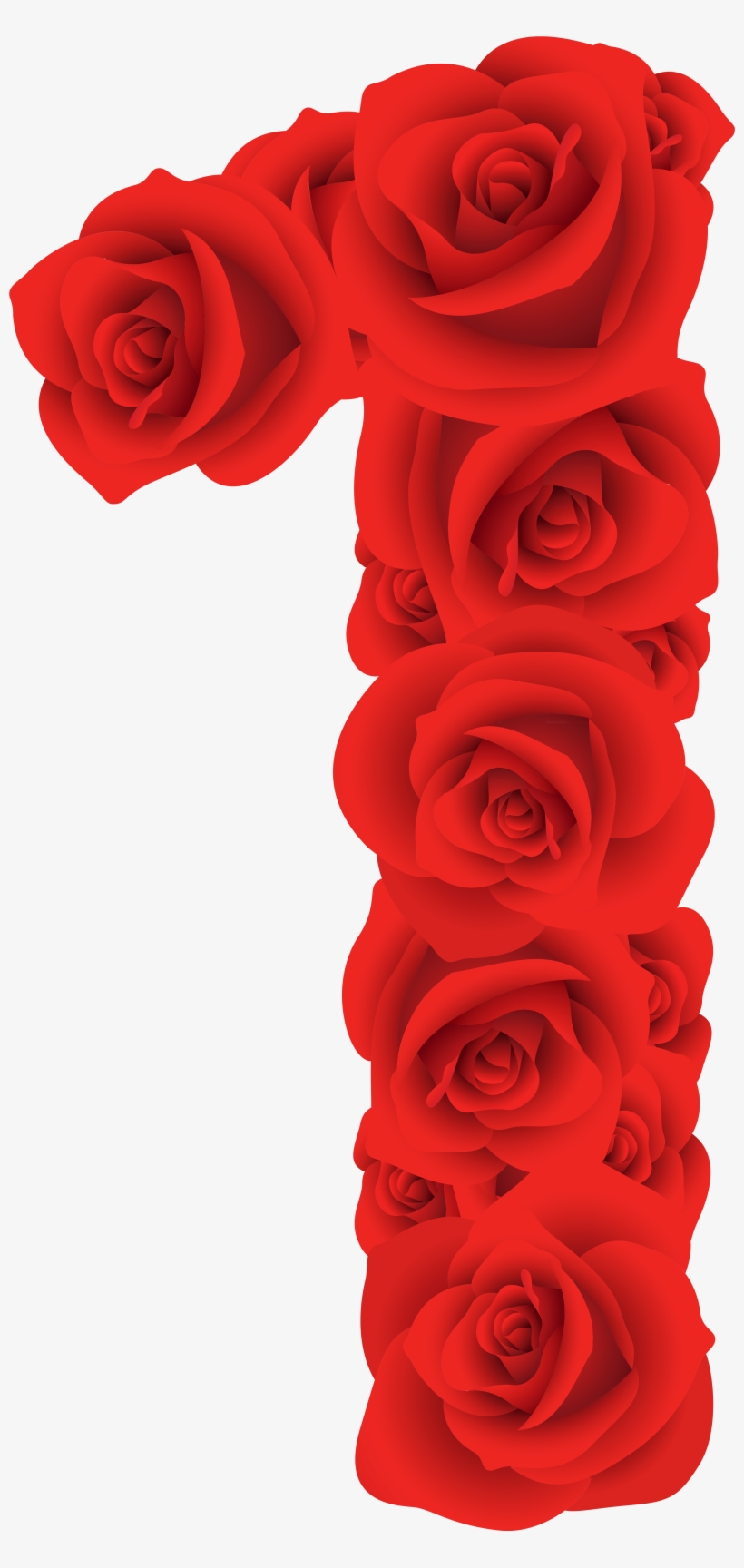 Clipart Images, Number One, Adobe Photoshop, Red Roses, - Roses Number ...
