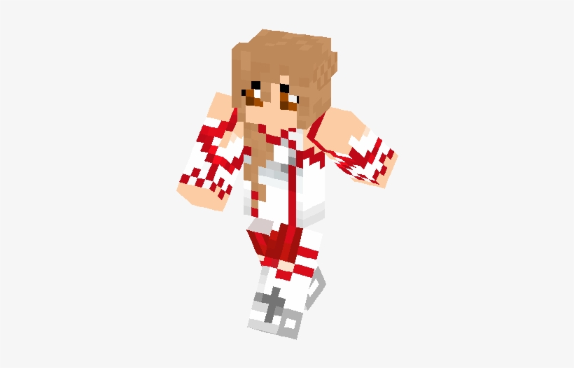 Asuna Yuuki From Sao Skin - Minecraft - Free Transparent PNG Download ...