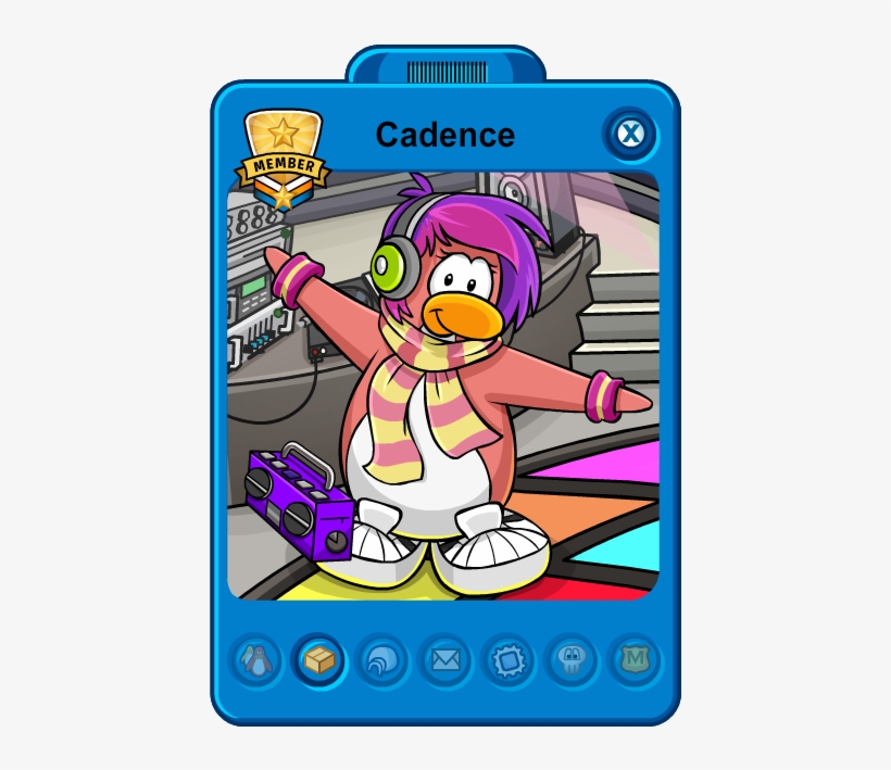 Cadence Playercard New - Club Penguin Dj Cadence - Free Transparent PNG ...