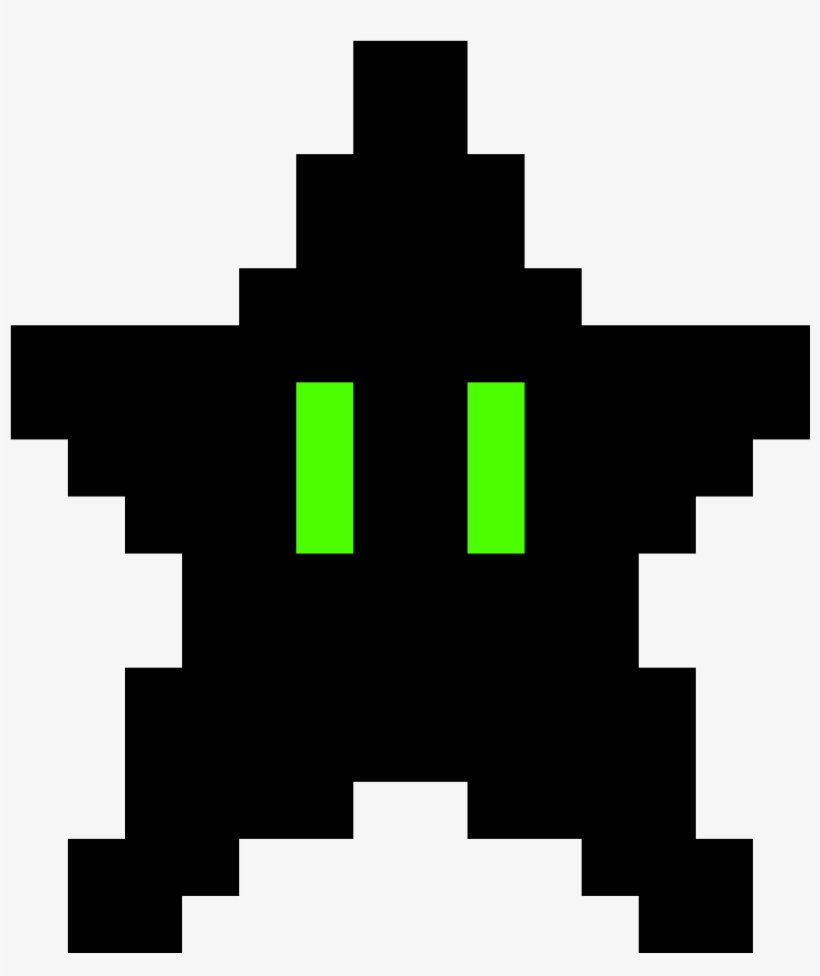 A Super Mario Bros - Super Mario Star Pixel Art - Free Transparent PNG ...