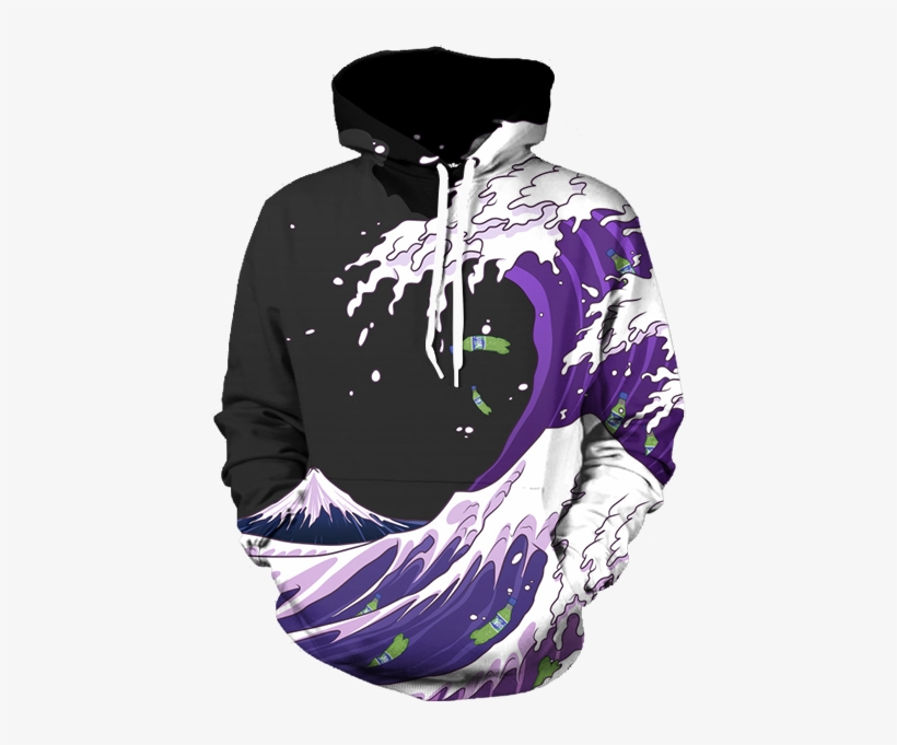 Purple Drank Koolaid Wave Hoodie - Sprite Hoodie - Free Transparent PNG ...