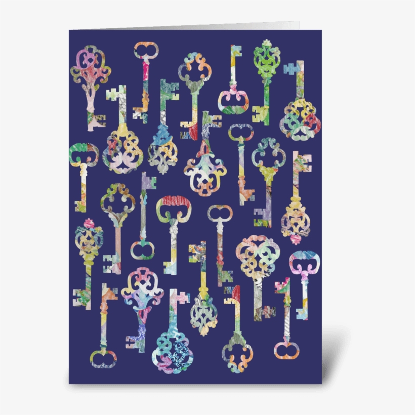 Rainbow Skeleton Keys Greeting Card - Rainbow Keys Laptop Sleeve - 13 ...