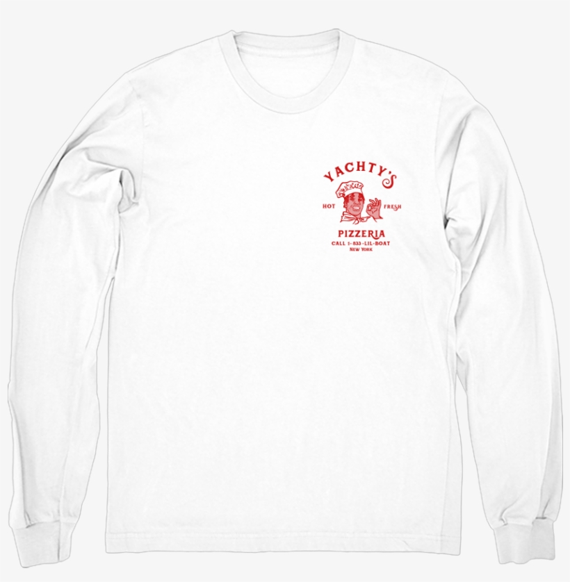 Pizzeria White Longsleeve - Asher Roth - Free Transparent PNG Download ...