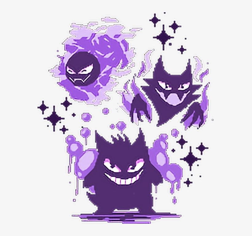 Pokémon Pixel Kawaii Darkcolors Gengar Haunter Gastly - Gengar Kawaii ...