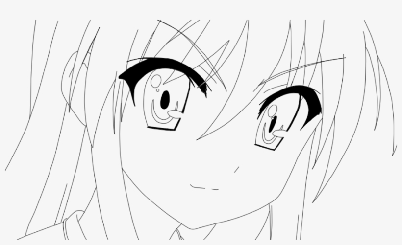 Anime Line Drawing At Getdrawings - Line Art - Free Transparent PNG ...