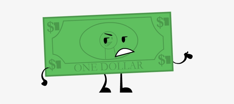 Dollar - One Dollar Bill Cartoon - Free Transparent PNG Download - PNGkey