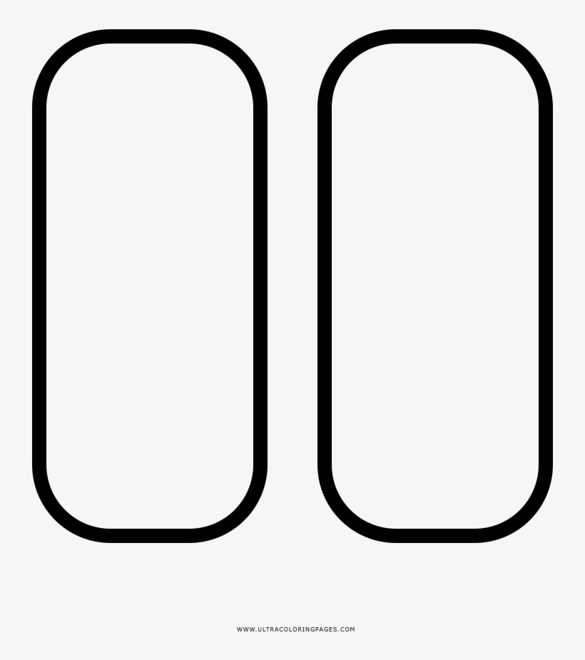 Pause Button Coloring Page - Parallel - Free Transparent PNG Download ...