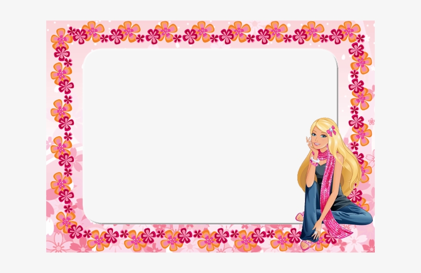 Barbie Clipart Flower - Barbie Borders And Frames - Free Transparent ...
