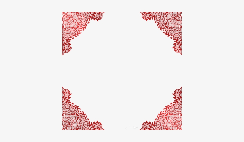 Frame Lace Red - Red Lace Frame - Free Transparent PNG Download - PNGkey