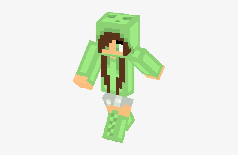 Slime Girl Skin - Minecraft Slime Girl - Free Transparent PNG Download ...