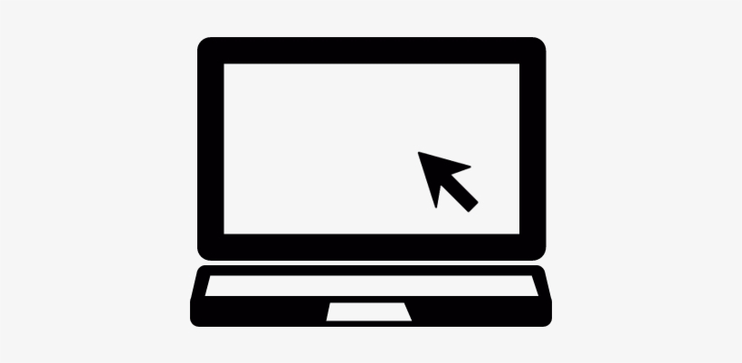 Laptop With Mouse Cursor Vector - Free Laptop Icon Vector - Free ...