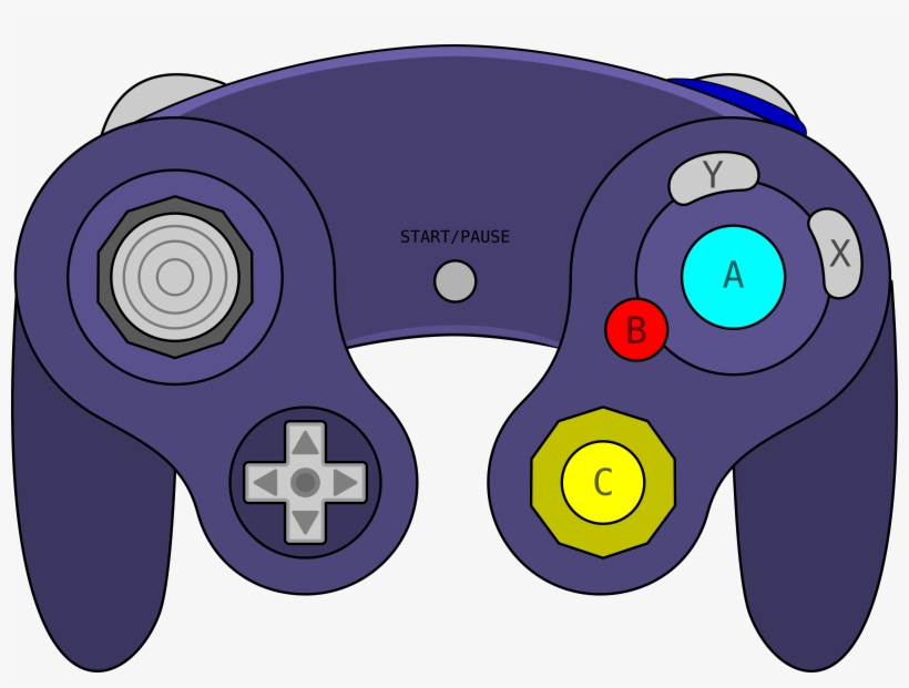 Free Vector Gamecube Gamepad Clip Art - Gamecube Controller Clip Art ...