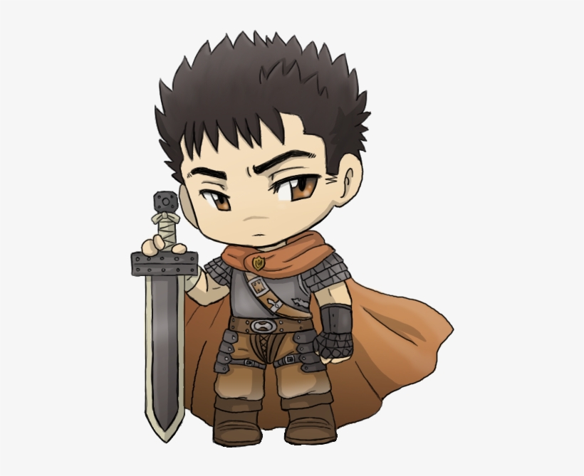 Guts Chibi By Silverhyena - Guts Berserk Kawaii - Free Transparent PNG ...