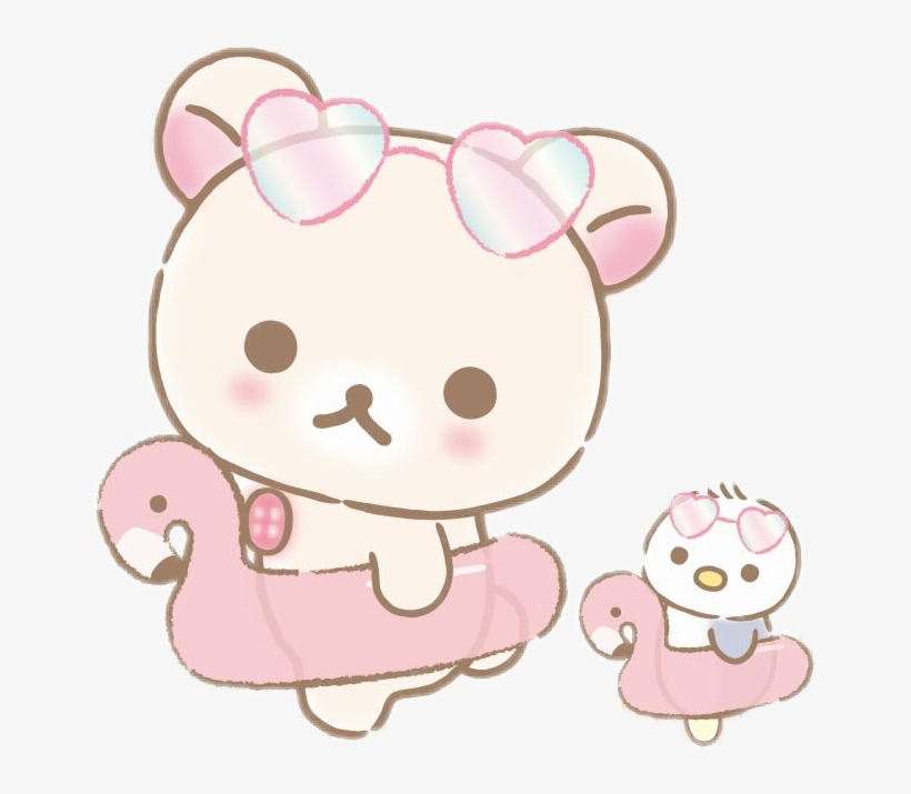 Rilakkuma Korilakkuma Pink Pastel Cute Heart - Korilakkuma Transparent ...