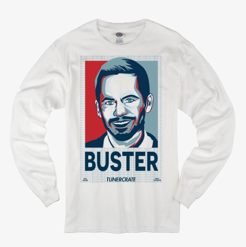 Paul Walker "buster" Long Sleeve Shirt - Sleeve - Free Transparent PNG ...
