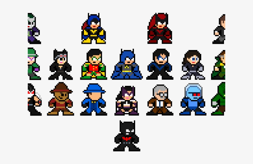 Pixel Clipart Bat Symbol - 8 Bit Megaman - Free Transparent PNG ...