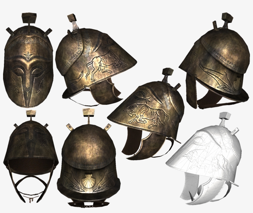 Helmet Type E - Skyrim Corinthian Helmet Mod - Free Transparent PNG ...