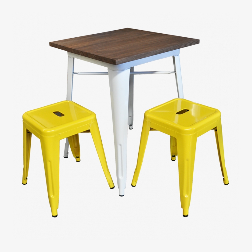 Replica Tolix Cafe Table Wood Top Smal - Table - Free Transparent PNG ...