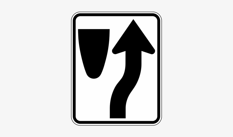 Keep Right Of Median Or Obstruction If You See This - Black And White ...