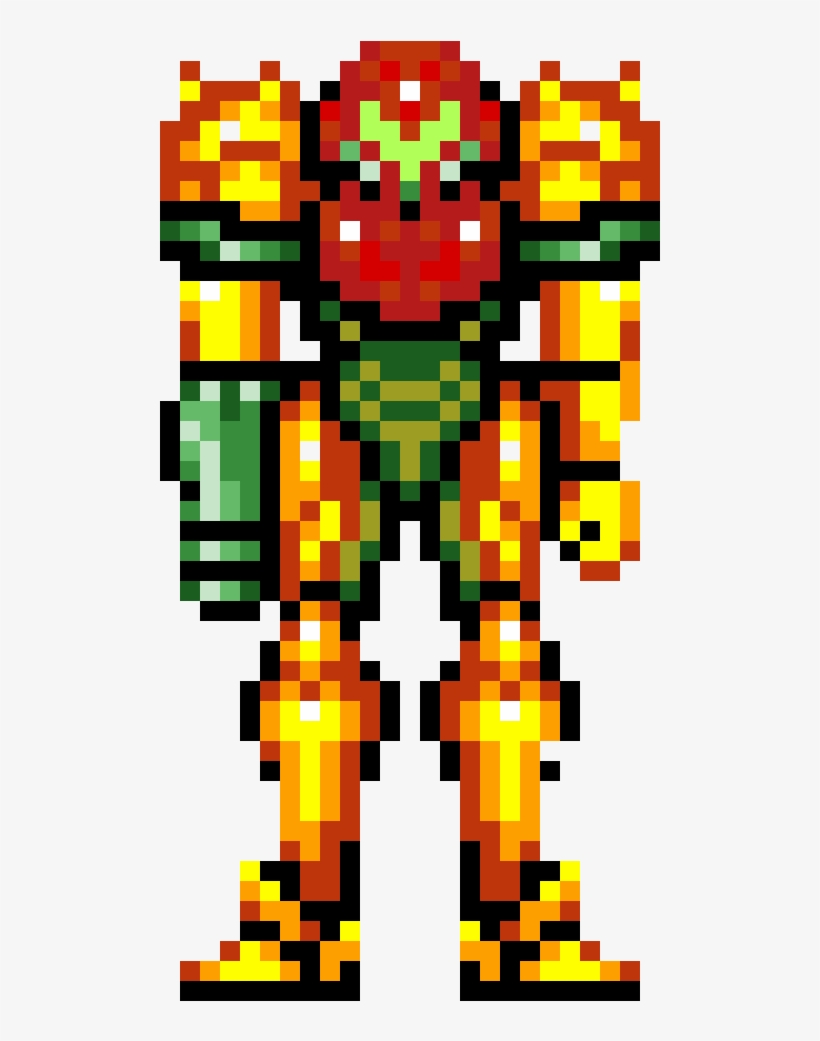 Samus Aran - Samus Aran Pixel Art - Free Transparent PNG Download - PNGkey