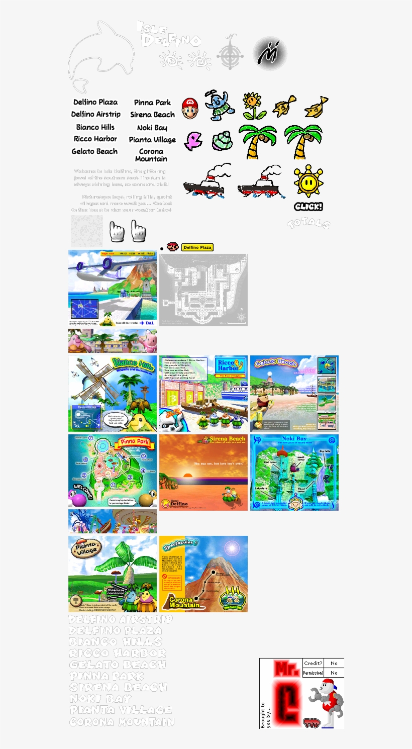 Map - Super Mario Sunshine Sprites - Free Transparent PNG Download - PNGkey