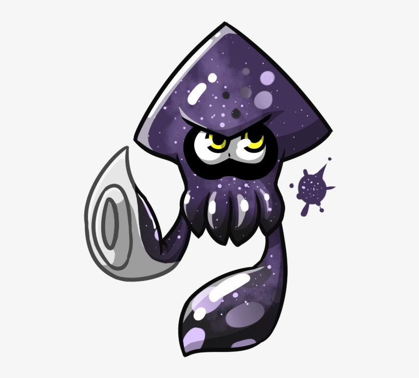 Splatoon Purple Galaxy Squid - Purple Squid Splatoon - Free Transparent ...