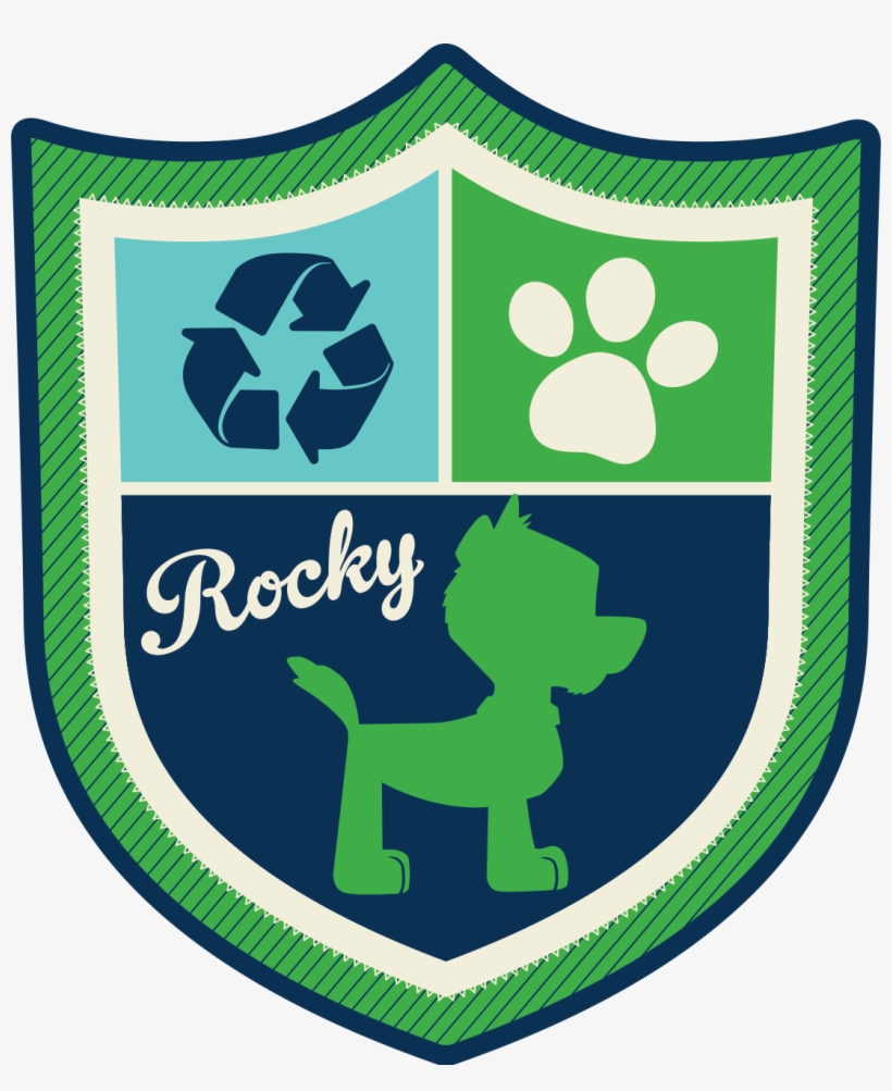 Paw Patrol Rocky Badge Alt - Paw Patrol - Free Transparent PNG Download ...