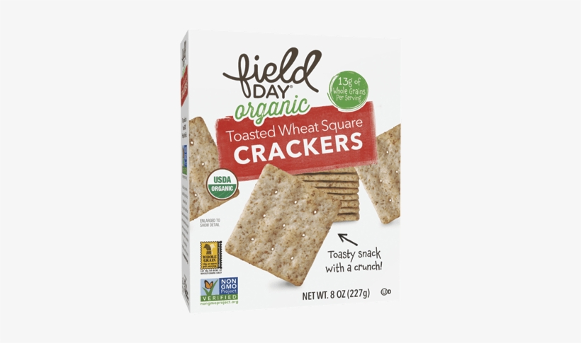 Organic Toasted Wheat Squares Crackers - Field Day Crackers - Organic ...