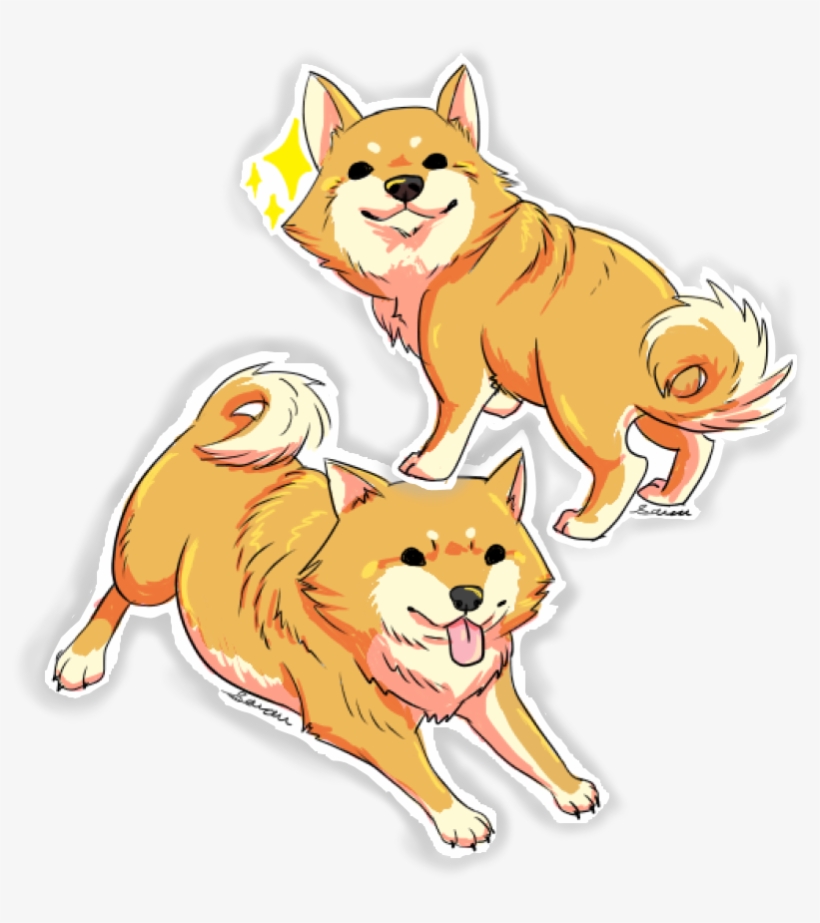 Shiba Inu Stickers - Free Transparent PNG Download - PNGkey