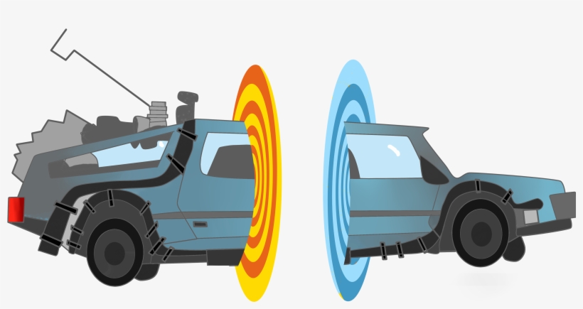 Flashback To The Future El Estoque Vector Royalty Free - Delorean Time Machine Transparent ...