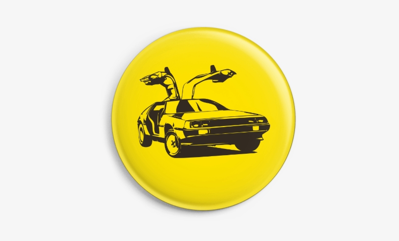 Image Of Delorean Button - Retour Vers Le Futur - Free Transparent PNG ...