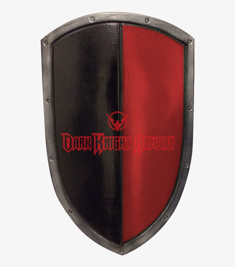 Red And Black Ready For Battle Kite Shield - Black Knight With Red ...