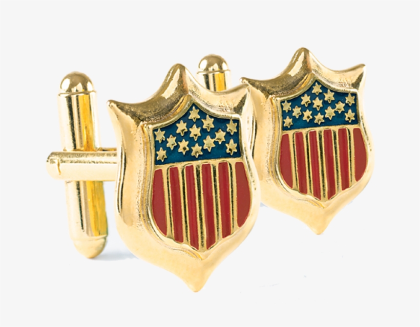 Union Shield Gold Cuff Links - Free Transparent PNG Download - PNGkey
