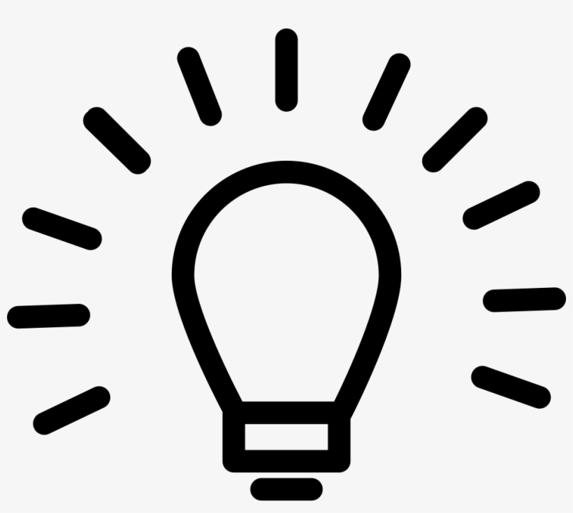 Light Bulb Outline Sign Inside A Circle Comments - Light Bulb Png ...