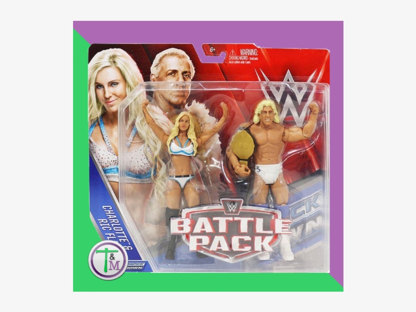 Charlotte & Ric Flair - Battle Pack Series 41 - - Free Transparent PNG Download - PNGkey
