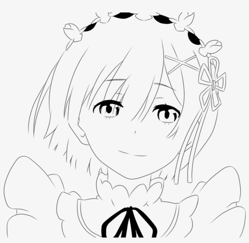 By Simeyy On Deviantart - Line Art Rem - Free Transparent PNG Download ...