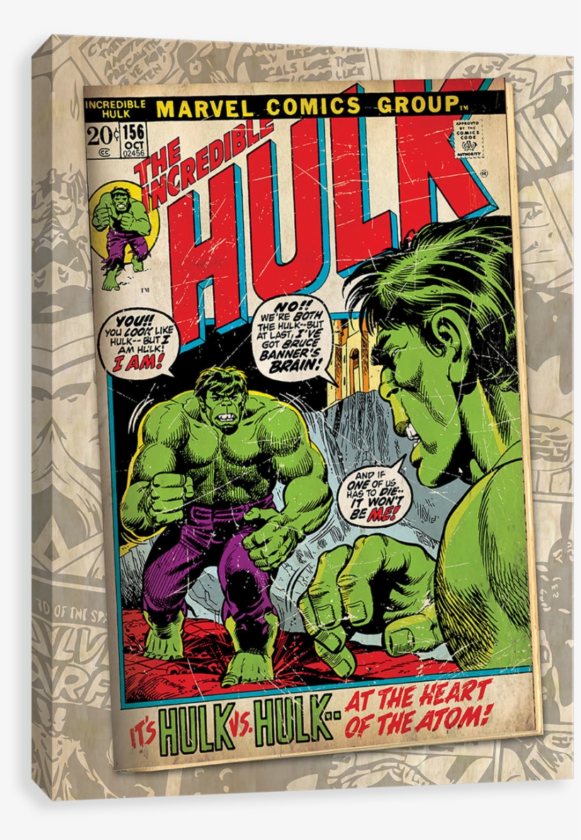 Hulk V Hulk - Icanvas The Incredible Hulk, Issue #156 Cover Art By ...