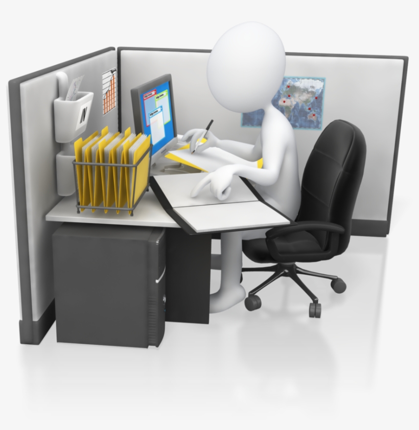 Accounts Receivable Office Worker Hard At Work - Office - Free ...