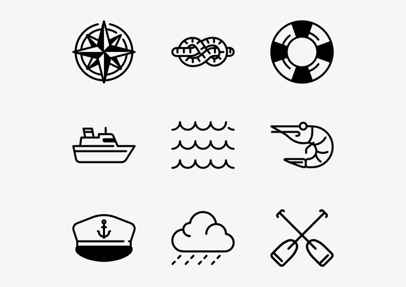 Sea Pack - Nautical Icons Vector - Free Transparent PNG Download - PNGkey