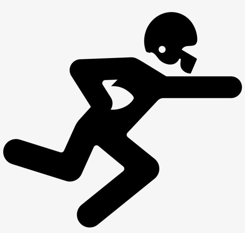 American Football Player Running With The Ball - American Football ...