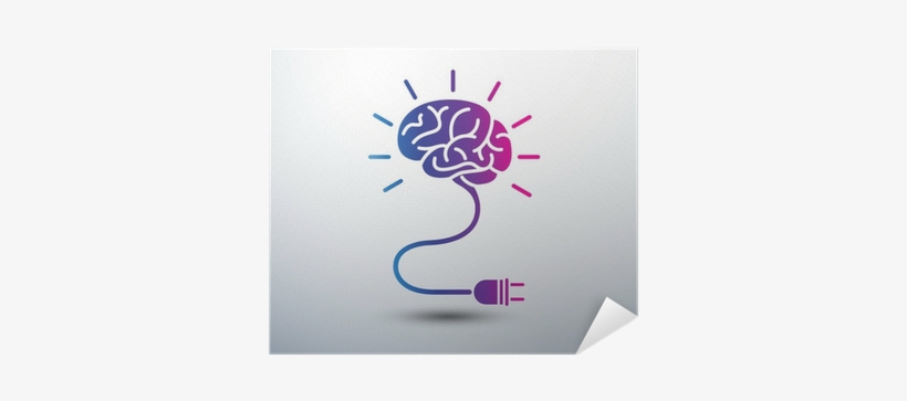 Creative Brain Idea Concept With Light Bulb Icon ,vector - Workbook ...