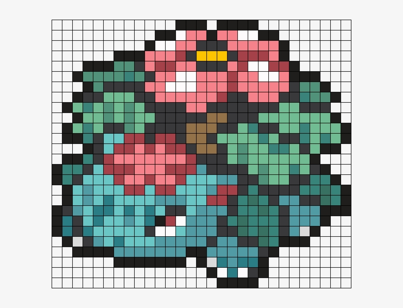 Mega Venusaur Pokemon Sprite Perler Bead Pattern / - Central City ...