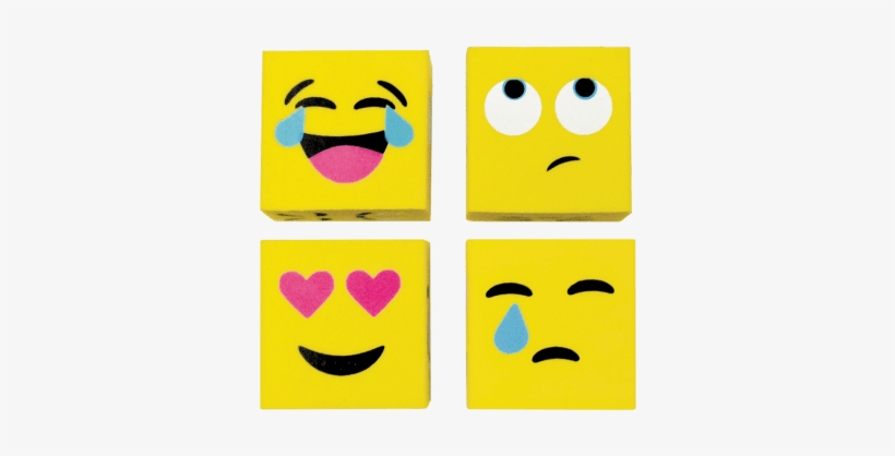Emoji Cube 3d Mini Eraser Set - Eraser - Free Transparent PNG Download - PNGkey