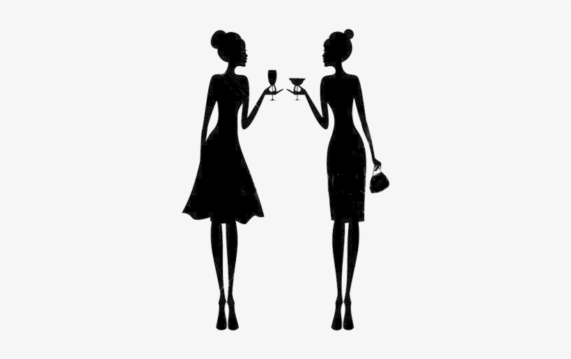 Girls Night Out Silhouette - Free Transparent PNG Download - PNGkey