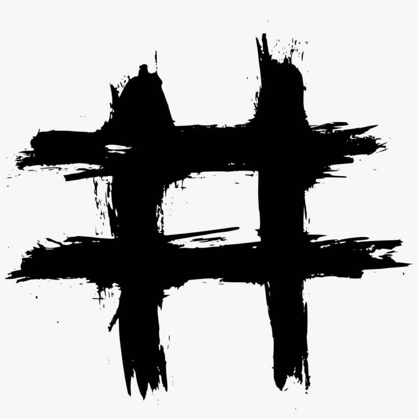 Hashtag Png White - Hashtag - Free Transparent PNG Download - PNGkey