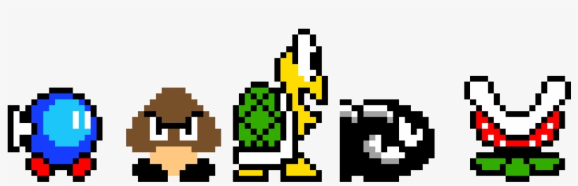 Mario Enemies - Mario Enemies Pixel Art - Free Transparent PNG Download ...
