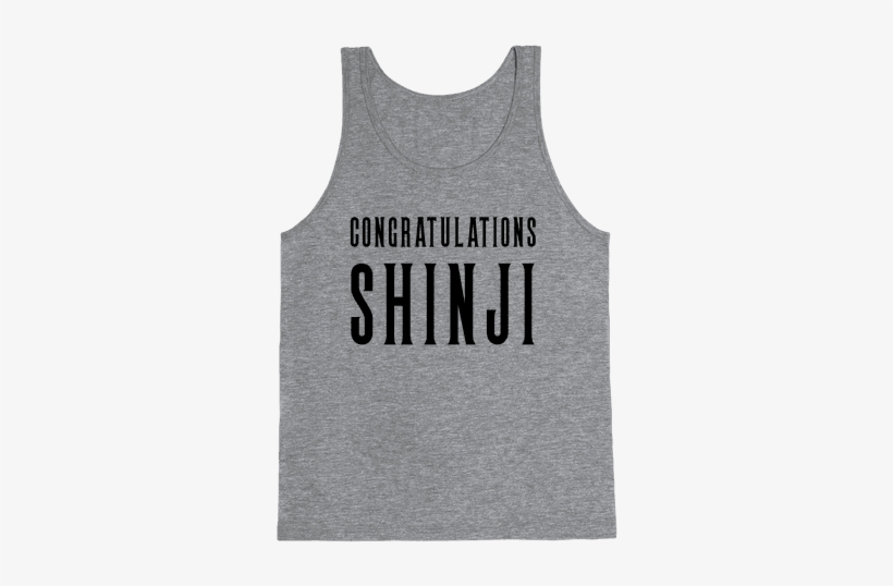 Congratulations Shinji Tank Top - Abs Quotes - Free Transparent PNG ...