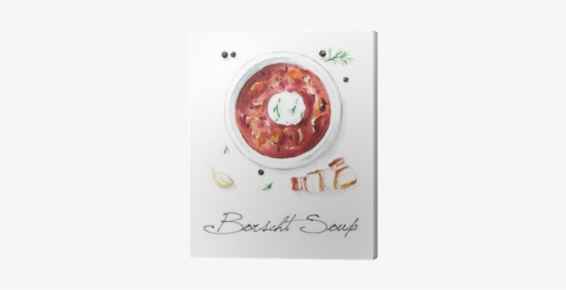 Watercolor Food Painting - Borscht Watercolor - Free Transparent PNG ...