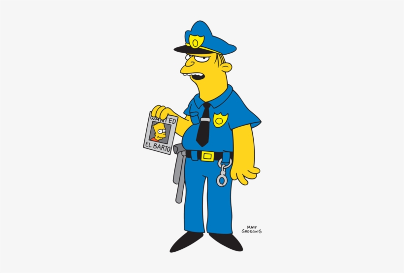 Eddie - Cartoon Police Of Simpson - Free Transparent PNG Download - PNGkey