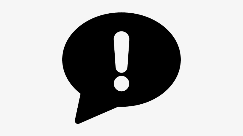 Speech Bubble With Exclamation Mark Vector - Exclamation Mark Bubble ...